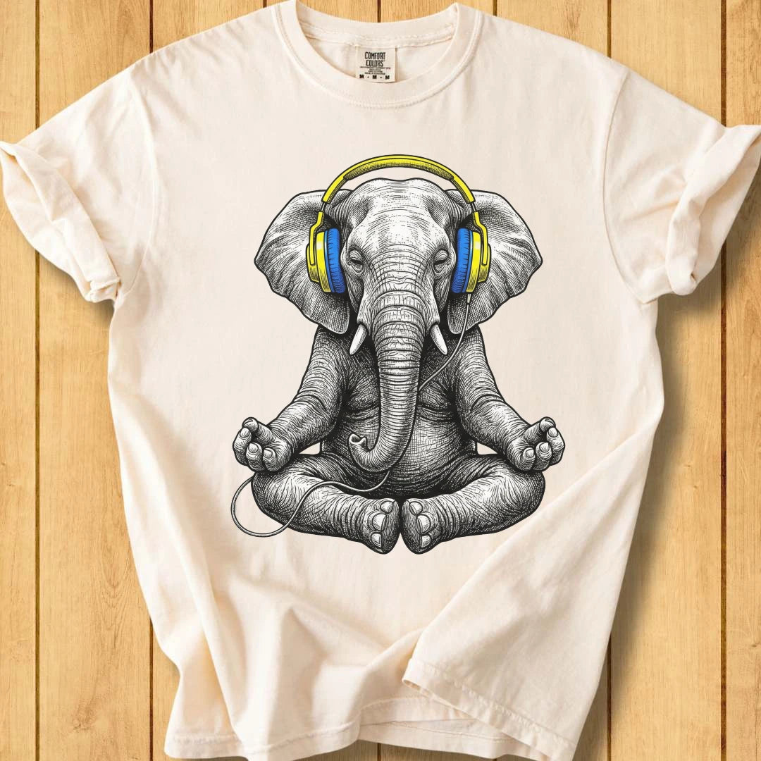 Meditating Elephant Unisex Dyed T-Shirt – Om-Style
